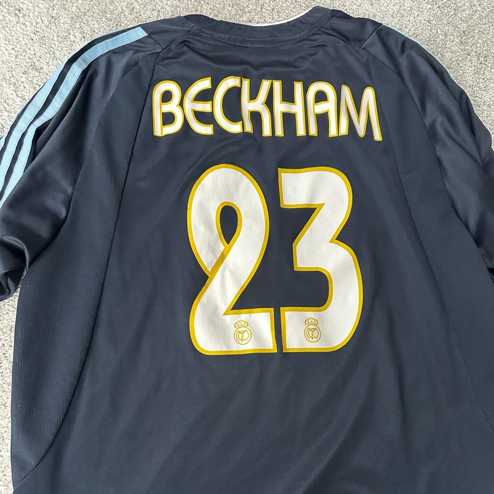 Retro Real Madrid Away Kit. David Beckham Soccer Foot… - Gem